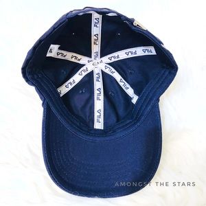 Fila | Accessories | Fila Logo Navy Blue Strapback Hat Cap | Poshmark